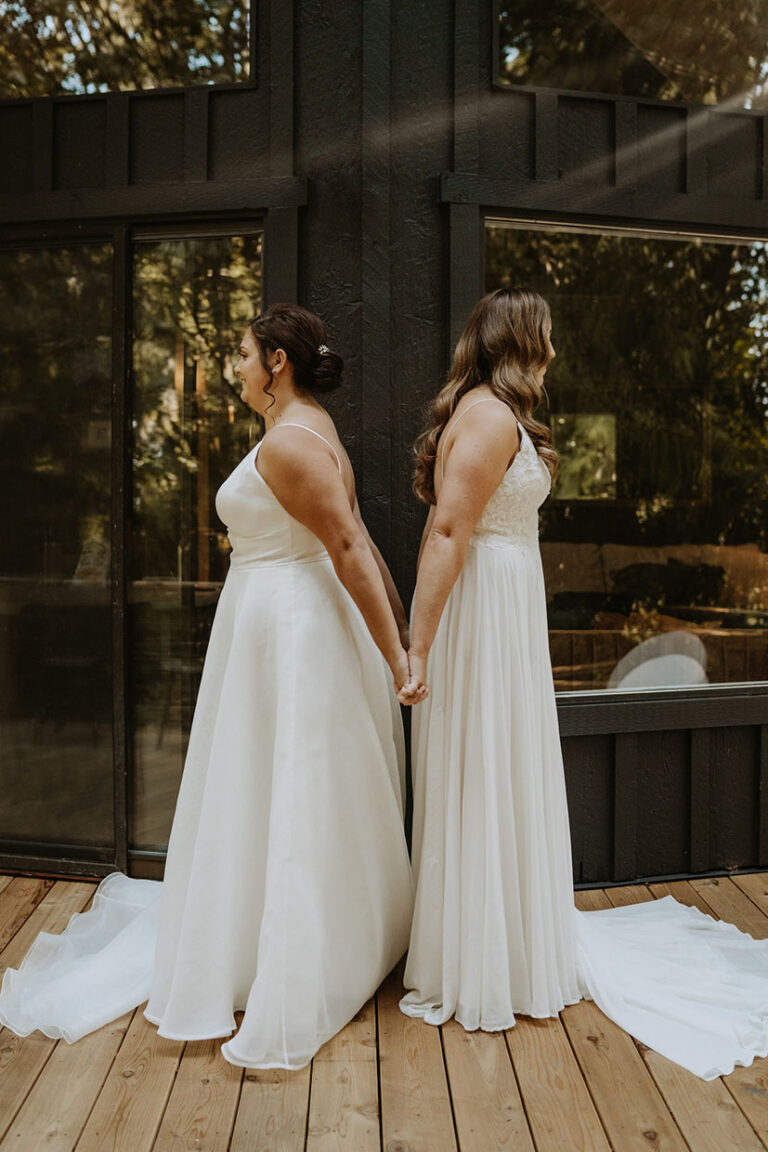 Intimate Elopement by Lake Crescent, Chicago - Two Bride Wedding