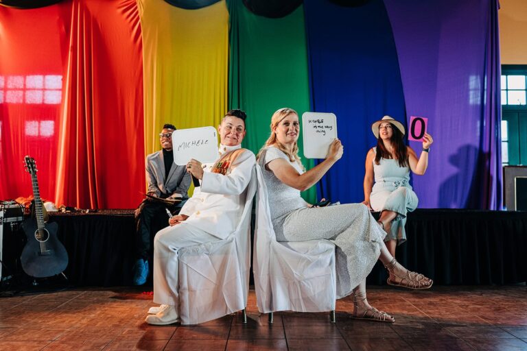Camp Pendleton Military Wedding with Drag Shows, Pets, and Pure Queer Joy