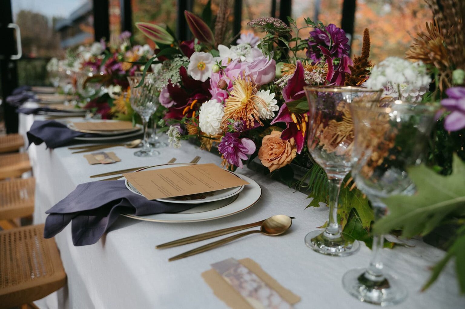 Sustainable Fall Wedding Editorial in a Seattle Greenhouse