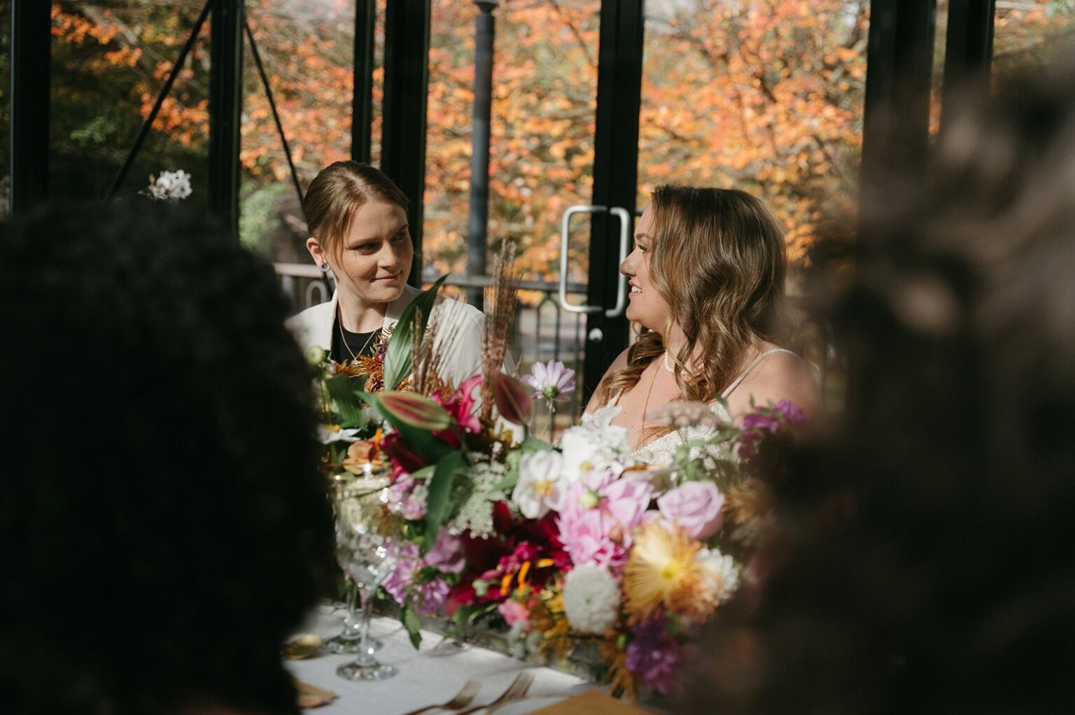 Sustainable Fall Wedding Editorial in a Seattle Greenhouse