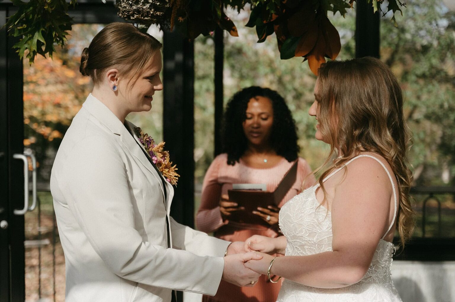 Sustainable Fall Wedding Editorial in a Seattle Greenhouse