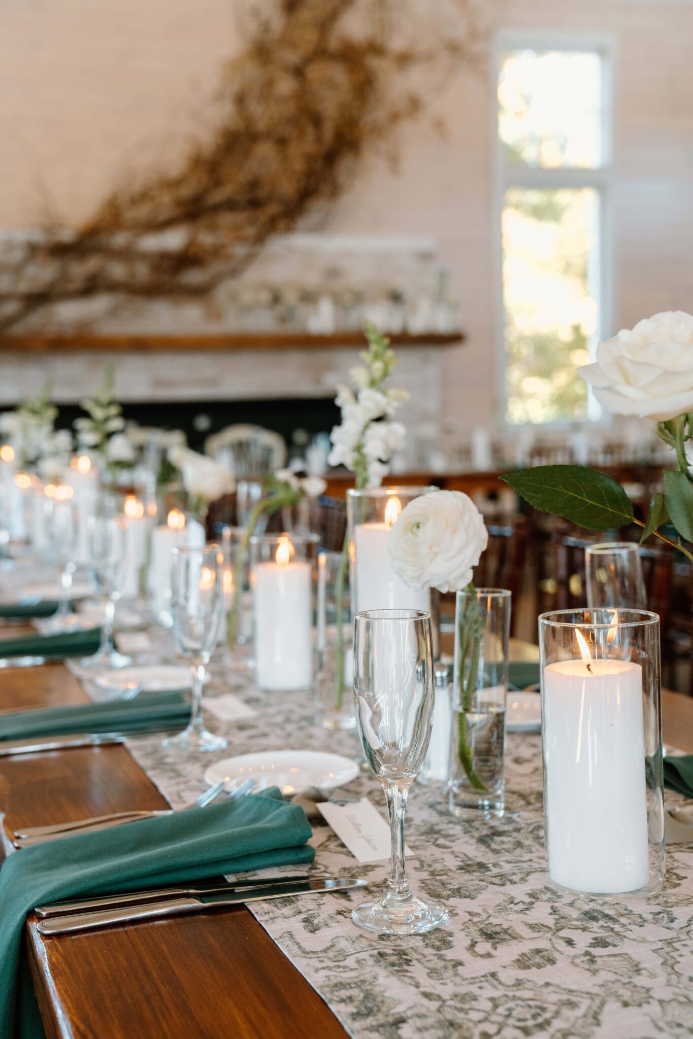 Upstate New York Wedding with Florals and Candlelit Reception
