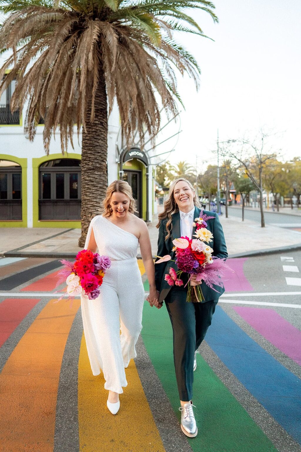 A Colorful Disco Wedding at Vin and Flower in Perth