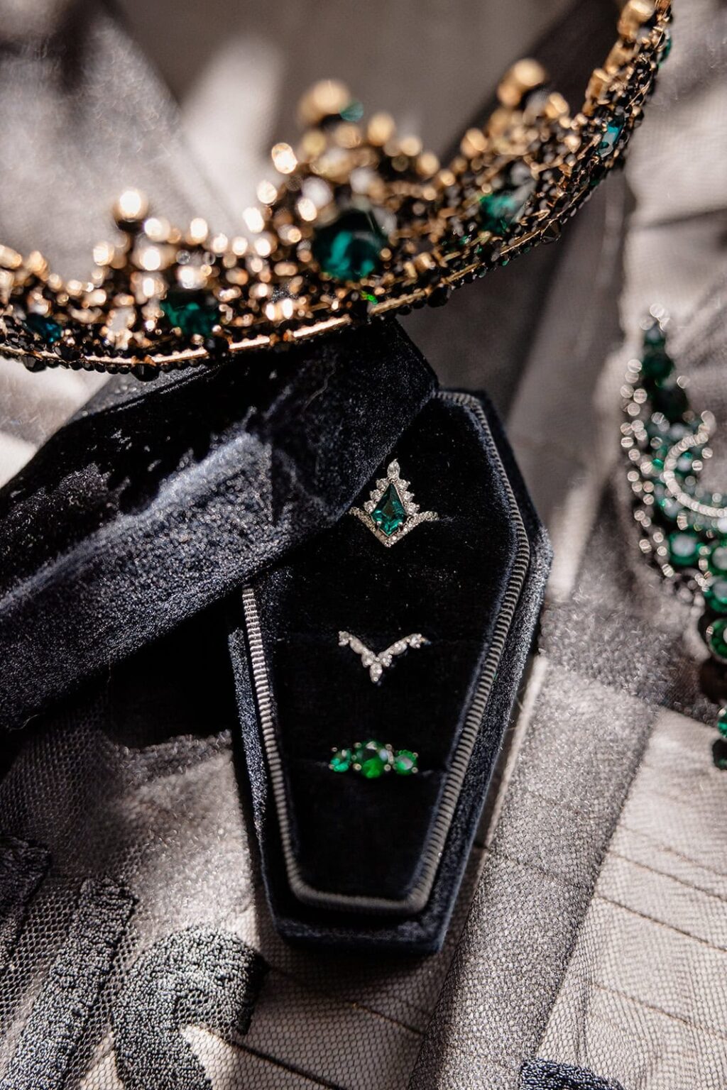 Arizona Goth Wedding with Donuts, Tattoos, and Veil Drama