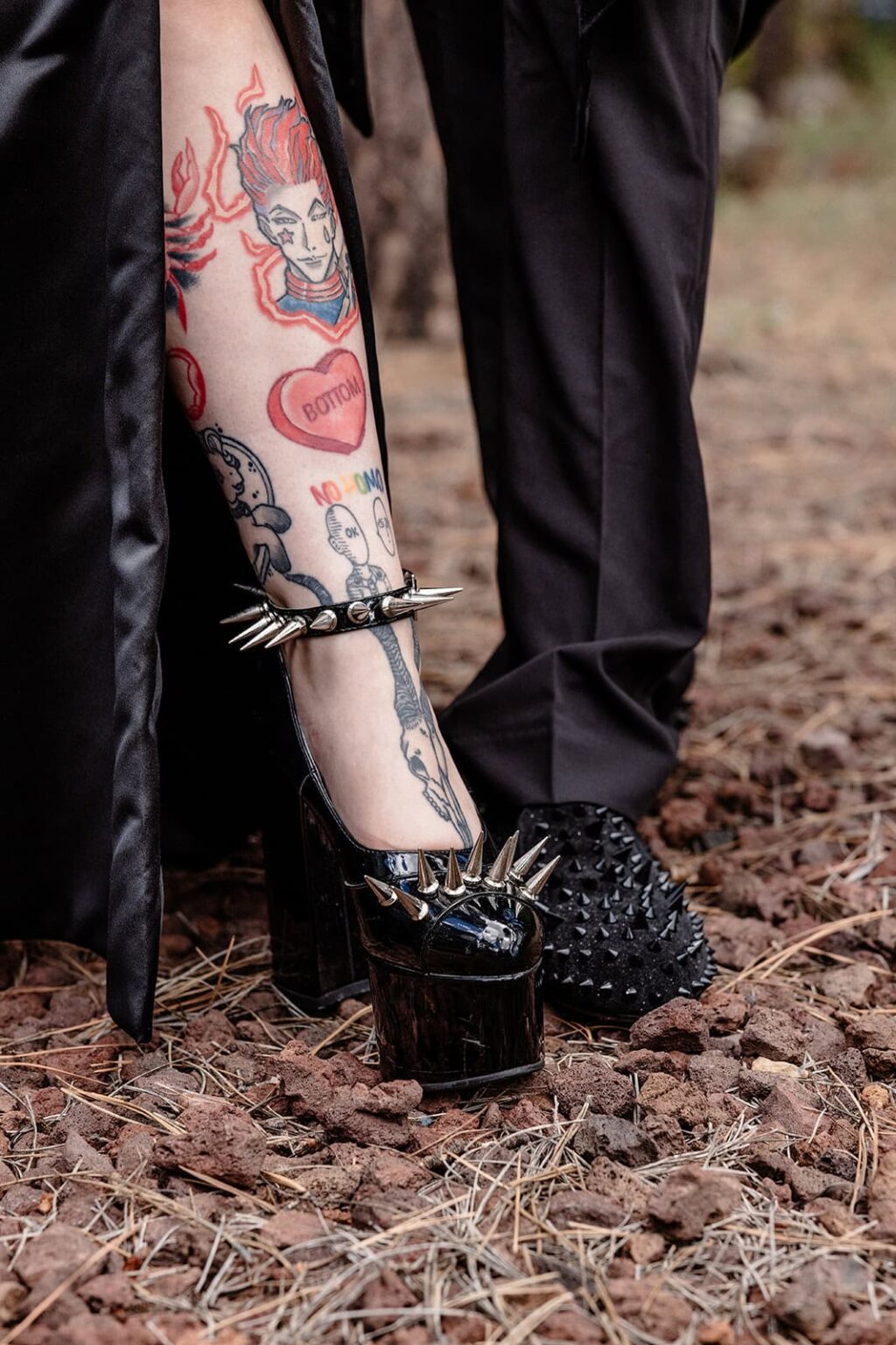 Arizona Goth Wedding with Donuts, Tattoos, and Veil Drama