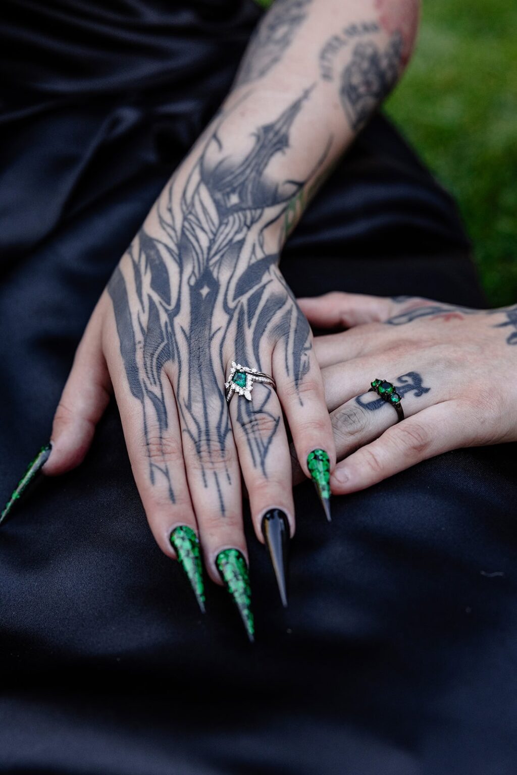 Arizona Goth Wedding with Donuts, Tattoos, and Veil Drama