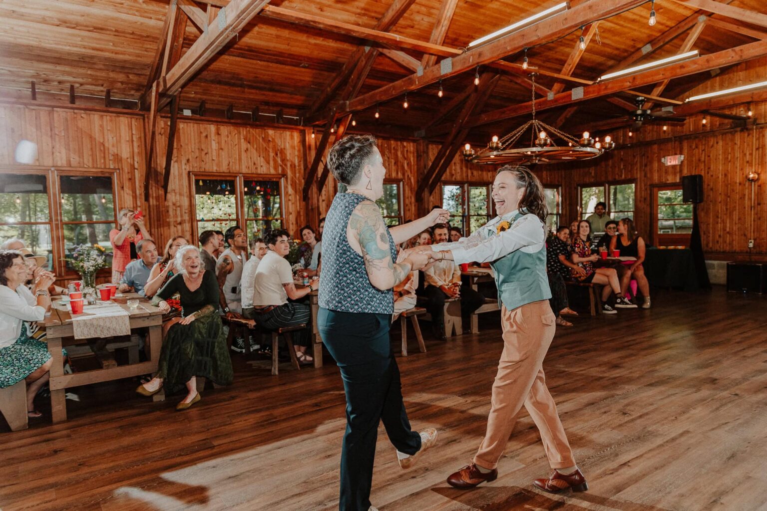 Queer Camp Hidden Valley Wedding with Tubing and Tacos